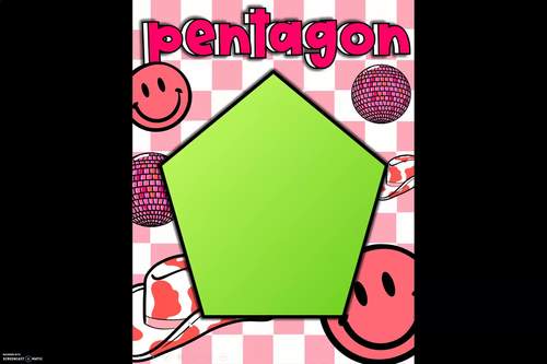 90's Western Disco 2D and 3D Shapes Posters by Julia's Colorful Classroom