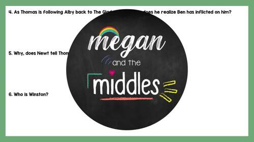 The Maze Runner: Comprehension Questions and Answer Keys for CHAPTERS 11-15