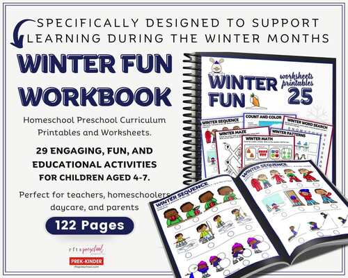 Winter Worksheets Printables Activities | Preschool PreK Kindergarten