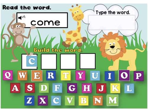 Sight Words Set 4 Read Listen Type and Build Boom Cards Distance Learning