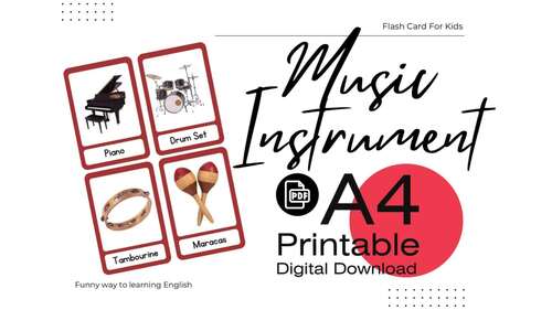 Music Instrument Flashcards | Flashcards | Preschool Memory Game ...