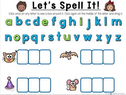 Guided Spelling Paperless Drag + Drop Digital FULL YEAR BUNDLE | TPT
