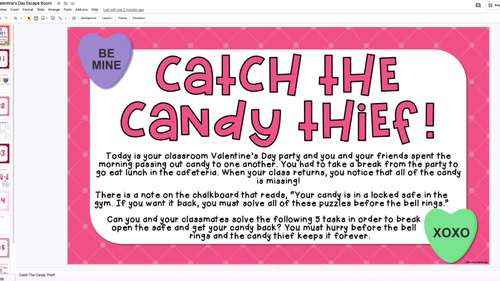 Valentine's Day Math Digital Escape Room 2nd Grade by Kristin Kennedy