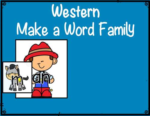 Western Themed Make A Short Vowel Word Family Center | TPT