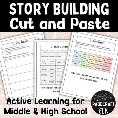 Story Building | Active Learning | Cut and Paste Planning | 5 Paragraph ...
