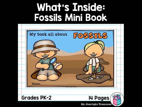 Fossils Mini Book for Early Readers by Starlight Treasures | TPT