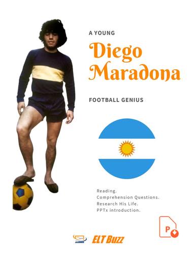 A Young Diego Maradona. Reading Comprehension. Response. Sports. Bio. ELA.