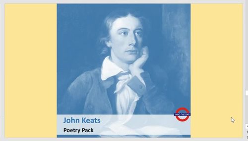 John Keats Poetry Pack by Mind the Gap | TPT