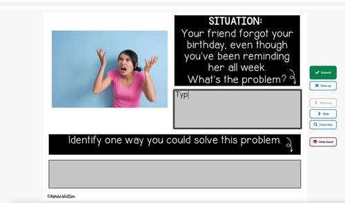 Birthday Themed Problem Solving Speech Therapy Boom Cards™ by Aimee Walton