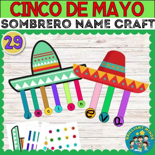 Hispanic Heritage Month Craft Crown -Sombrero Name Craft-Cinco de Mayo ...