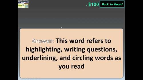 NARRATIVE WRITING - Fourth Grade ELA JEOPARDY! handouts & Interactive ...