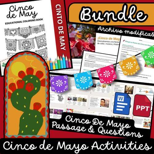 Cinco de Mayo Bundle | Reading Comprehension + Coloring Book | Grades 2–4