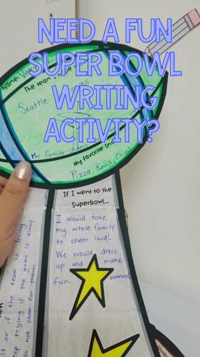 Super Bowl Writing "Craftivity" | Football Writing + SEL | Print & Go