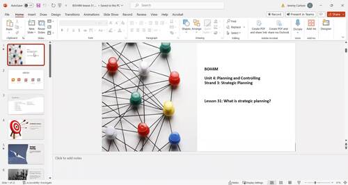BOH4M UNIT 4: PLANNING AND CONTROLLING. Lesson: What is strategic planning?