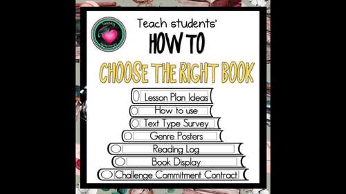 Reading - 40 book challenge genre/text type survey, Posters, logs