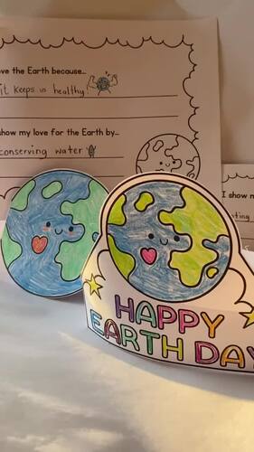 Earth Day Activities Bundle (Card, Writing Templates and Headband!)