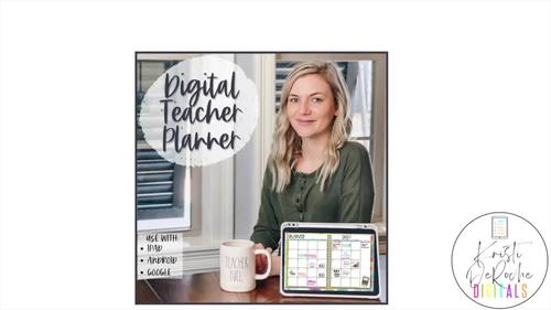 Digital Teacher Planner | iPad, tablet, Edit in Google Slides | 2021-2022