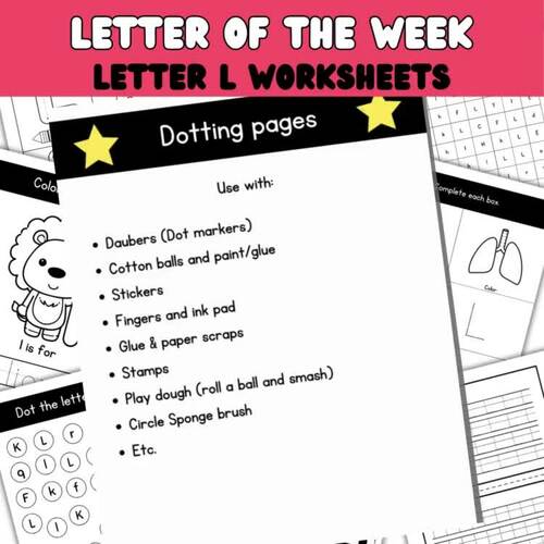 Letter L Packet | Letter Practice Worksheets | Letter Of The Week Pages