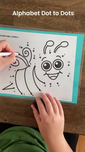 Connect the Dots | Dot to Dot Alphabet Worksheets by The Teaching Rabbit