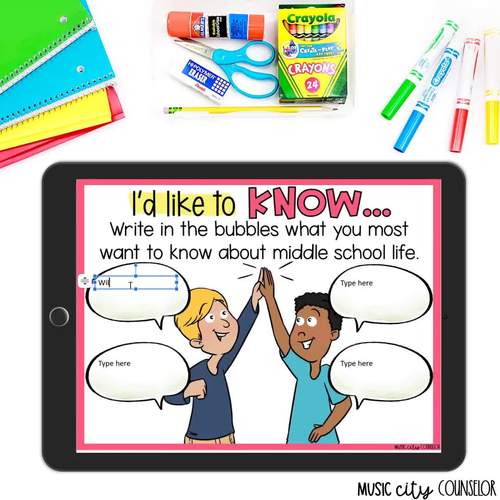 Middle School Transition Lesson, Activities, & Workbook | TPT