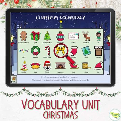 Christmas Vocabulary Boom Cards™ Inferencing Categories WH Questions ...