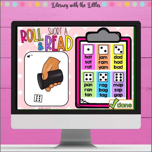 Short Vowel CVC Words Digital Roll & Read Boom Cards™ Bundle | Distance ...