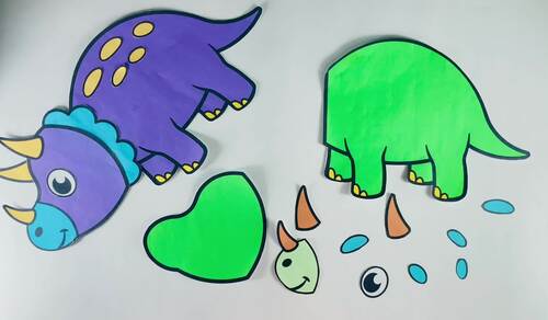Triceratops Craft - Dinosaur Craft - Build a Dinosaur - Dinosaur Cut ...
