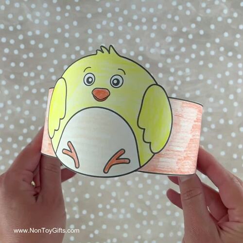 Chick Hat Craft, Coloring Spring Crown, Headband Template Preschool ...