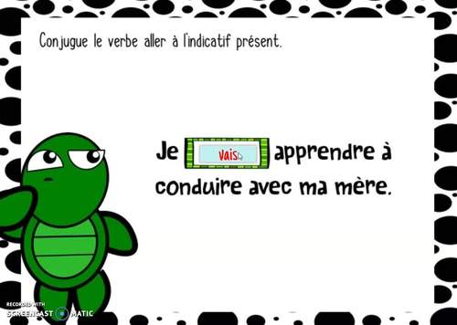 Verbe aller à l'indicatif présent / Boom Card / Cartes à tâches digitales