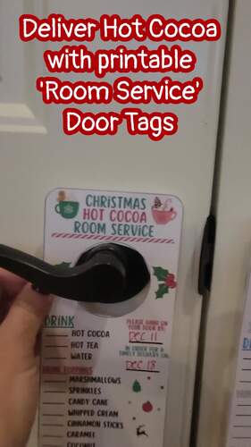 Editable Christmas Appreciation Hot Chocolate Room Service Door Tags ...