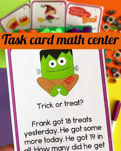 1st Grade Halloween Math Story Word Problems Addition & Subtraction ...
