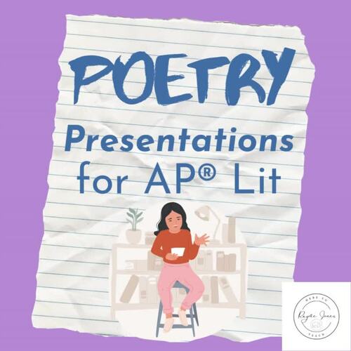 AP® Literature Poetry Student Presentations by Here to Teach | TPT