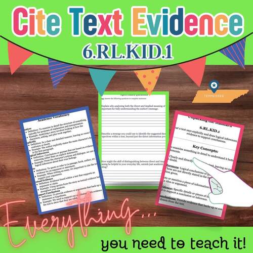 Exploration in Language Arts A TN Journey in Citing Text Evidence for ...
