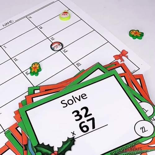 Christmas Math Activity - Double Digit Multiplication by Handy Hanlon ...