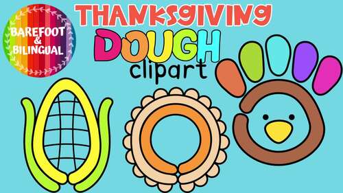 Thanksgiving Dough Clipart | Outlines for Dough Mats & Fine Motor ...