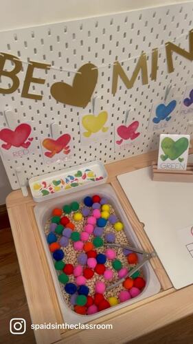 Rainbow Colors and Numbers Counting and Sorting Activity and Station