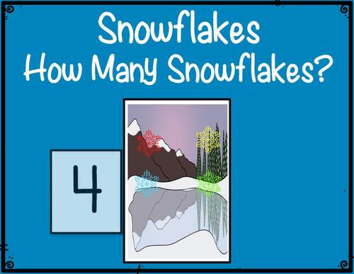 Snowflake Counting Games: How Many Snowflakes? Numerals & Number Words