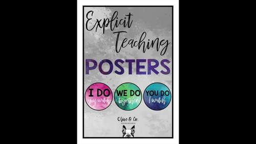I Do, We Do, You Do! Colourful Explicit Teaching Posters A4 by Olive and Co