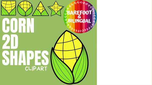 Corn Clipart Shapes - 2D Shape Fall Clipart | TPT