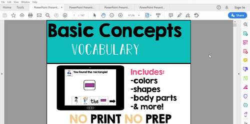 No Print Basic Concepts with Vocabulary BUNDLE by Passport Speech