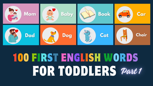 100 First Words for Toddlers: A Fun and Easy Vocabulary List. Part 1