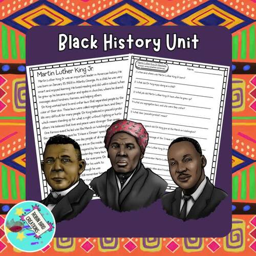 Black History Month Reading Passages & Questions | Historical Figures ...