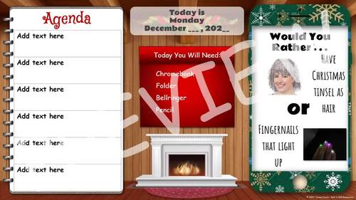 December Daily Agenda Template Slides by Bell to Bell Resources | TPT