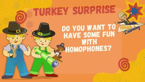 Turkey Surprise Vocabulary Homophones and Synonyms by Mach 1 Learning