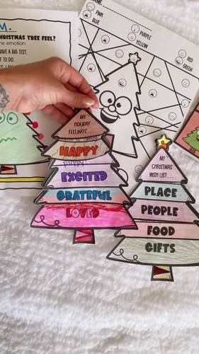 Christmas Tree Feelings SEL Activities Preschool | Christmas Feelings Craft