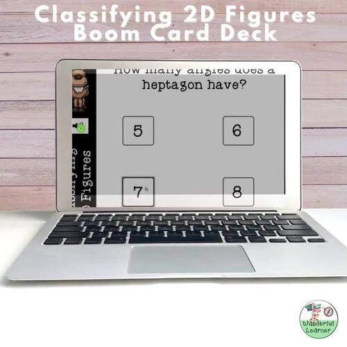 Classifying 2D Figures Boom™ Cards 4th 5th Audio Geometry by Wanderful ...