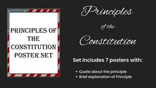 Principles of the Constitution Printable Poster Set | TPT