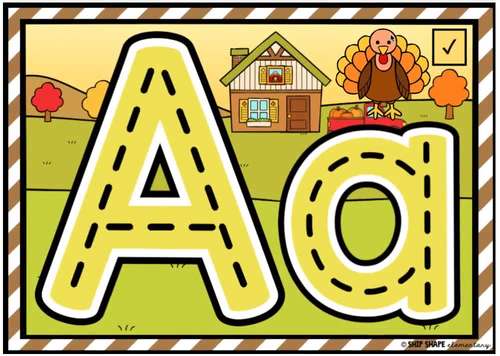 Thanksgiving Letter Formation - Boom Cards - Distance Learning | TPT