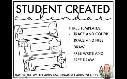 EDITABLE | Student Created Linear Classroom Calendar | Student Made Decor