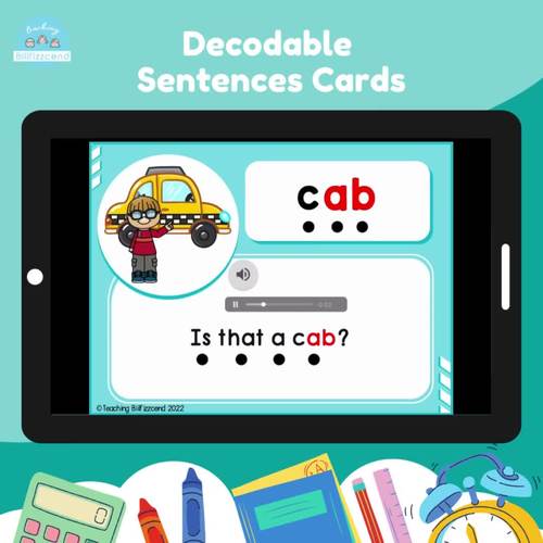 Decodable Sentences Cards by Teaching Biilfizzcend | TPT